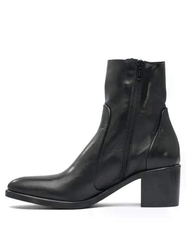 STRATEGIA SHOES Block Heel Leather Boots