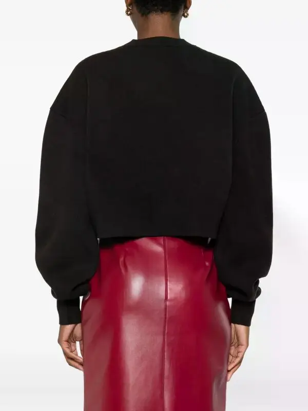 TOM FORD Round-neck Cropped Sweater - Brown
