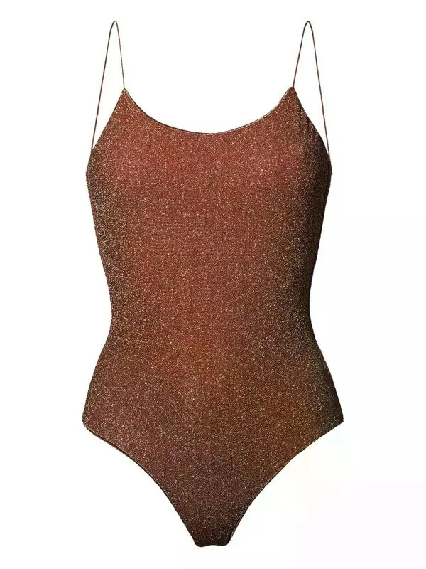 Oseree Lumiere Maillot Swimsuit - Brown