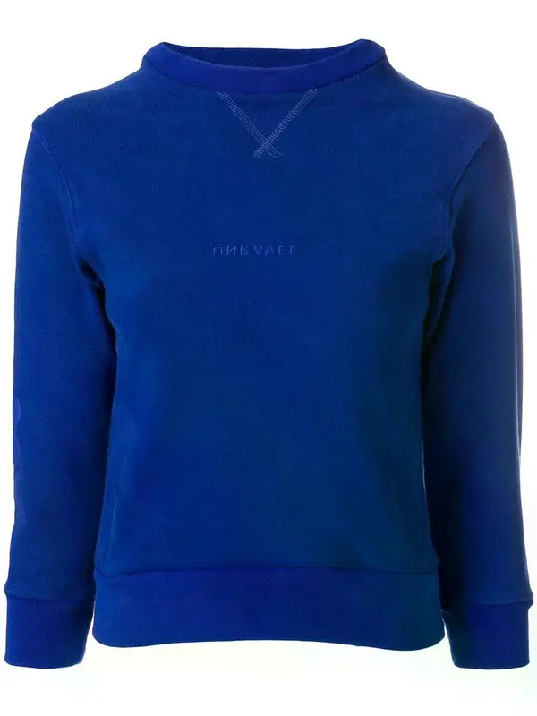 BEN TAVERNITI UNRAVEL PROJECT Cropped Sweatshirt - Blue