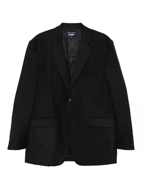 Comme Des Garçons Single-button Wool Blazer