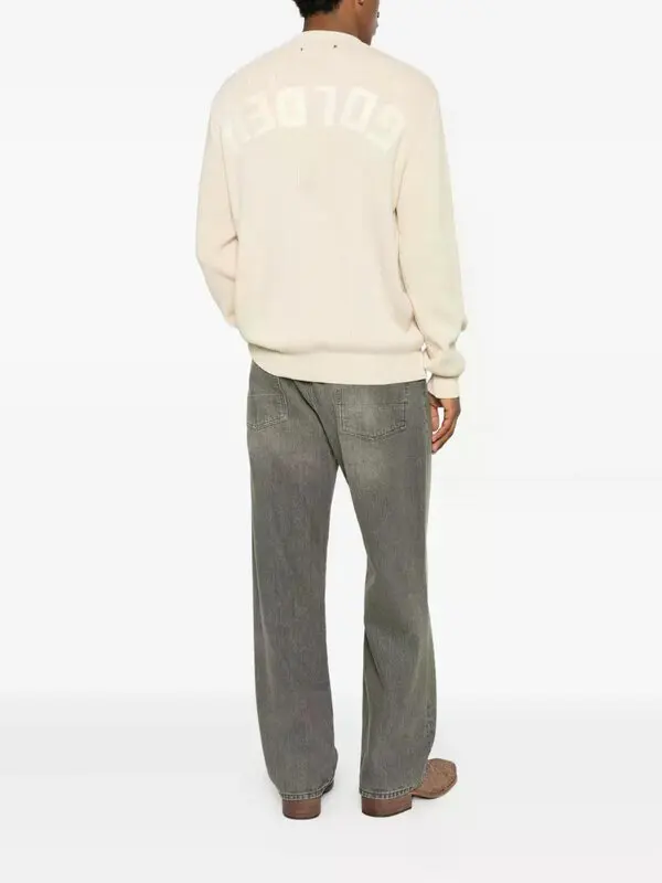 GOLDEN GOOSE Ribbed Crew-neck Sweater - Neutrals