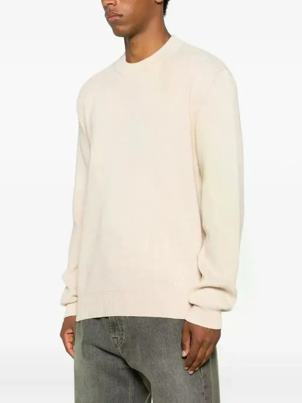 GOLDEN GOOSE Ribbed Crew-neck Sweater - Neutrals