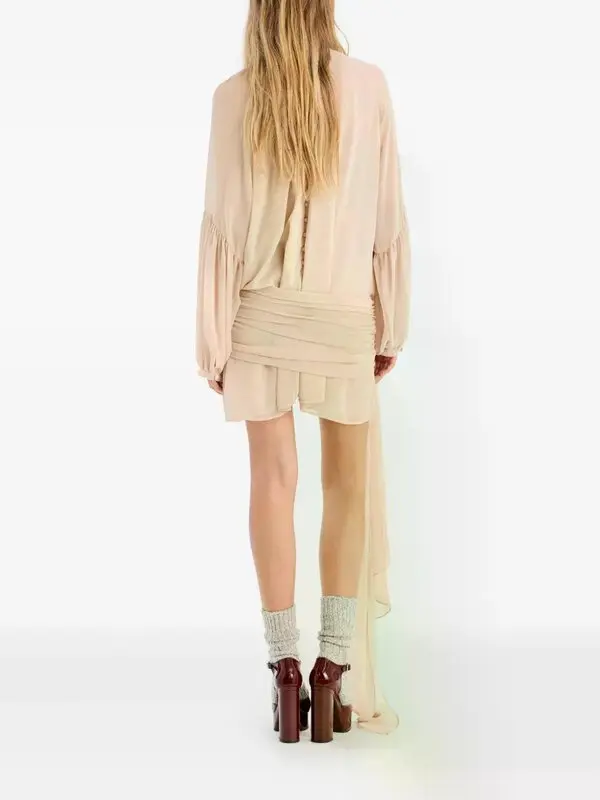 ROTATE BY BIRGER CHRISTENSEN Chiffon Strap Tie Mini Dress