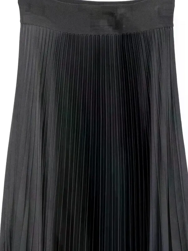 JOSEPH Pleated Asymmetric Hem Midi Skirt