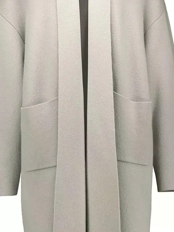 ALLUDE Knit Patch-pocket Coat