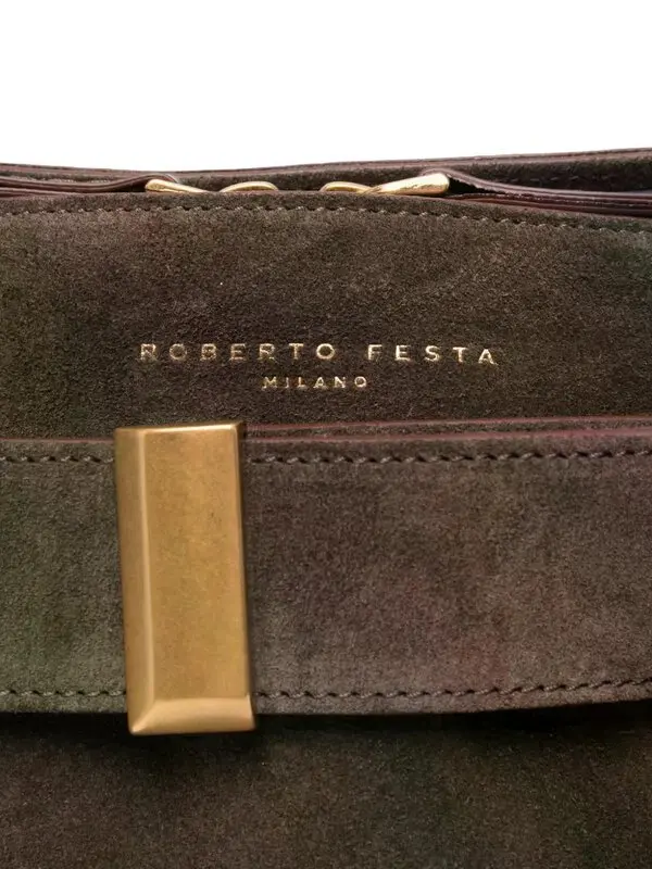 Roberto Festa Suede Shoulder Bag