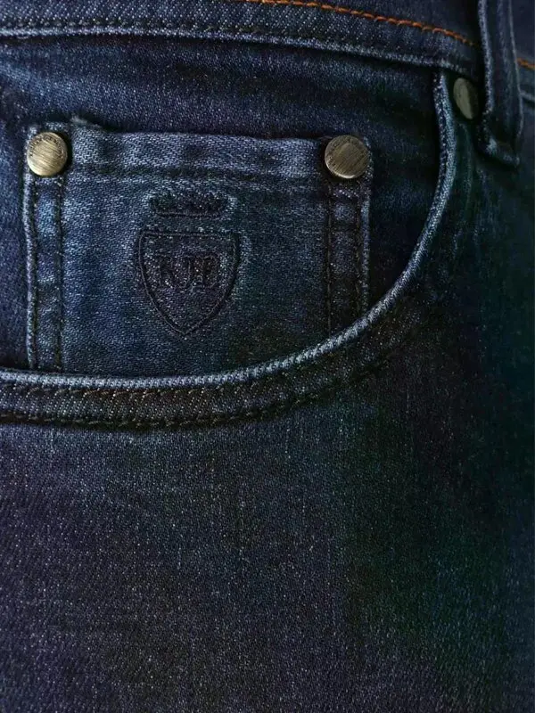 RICHARD J. BROWN Embroidered-pocket Straight Leg Jeans - Blue