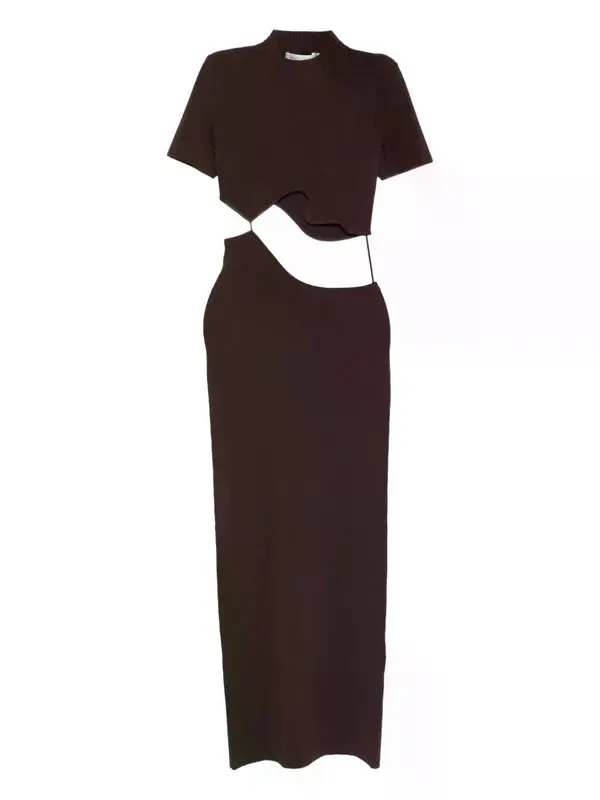 Christopher Esber Maparadita Lattice Separation Maxi Dress - Brown