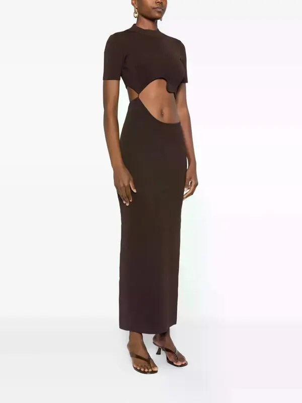 Christopher Esber Maparadita Lattice Separation Maxi Dress - Brown