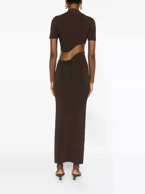 Christopher Esber Maparadita Lattice Separation Maxi Dress - Brown
