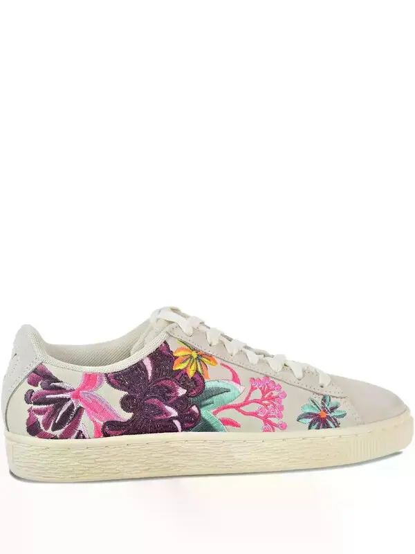 PUMA Embroidered Suede Sneakers - Grey