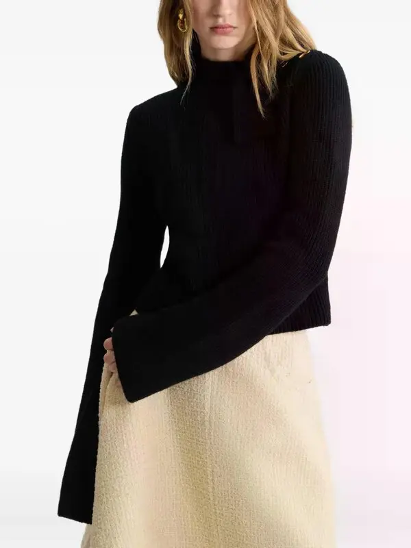 PATOU Scarf-collar Knit Sweater