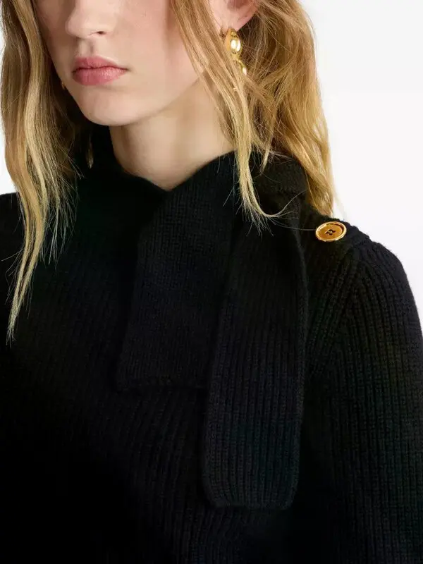 PATOU Scarf-collar Knit Sweater
