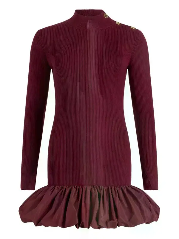 PATOU Ribbed Mini Dress - Red