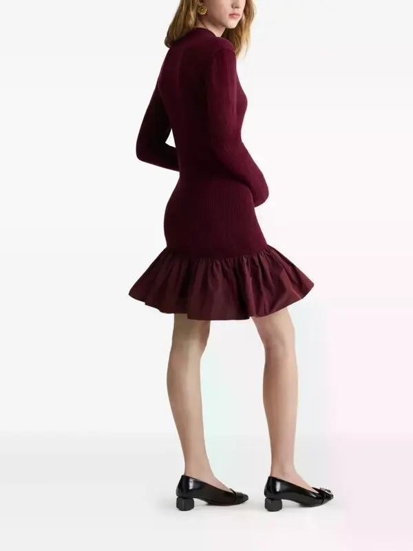 PATOU Ribbed Mini Dress - Red