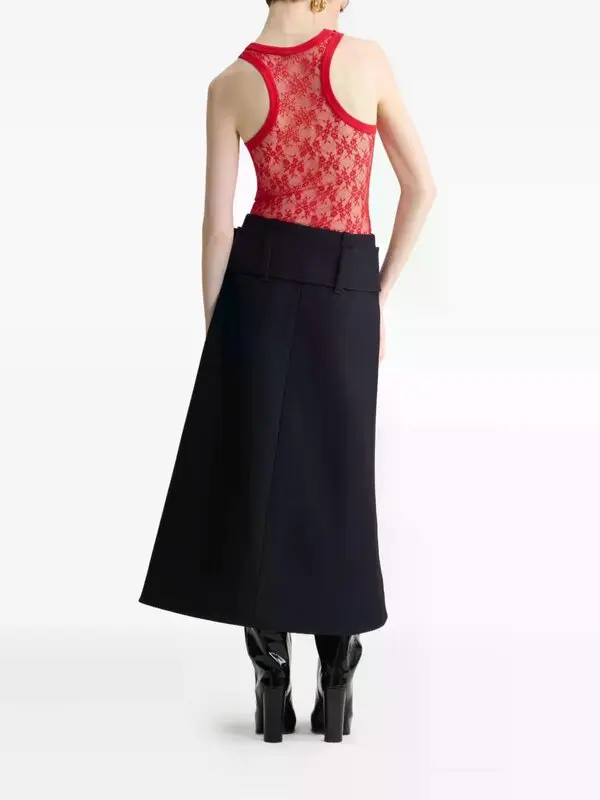 PATOU Lace Jersey Tank Top - Red