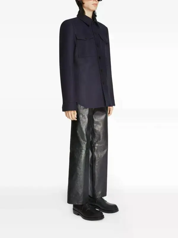 Dries Van Noten Leather Trousers
