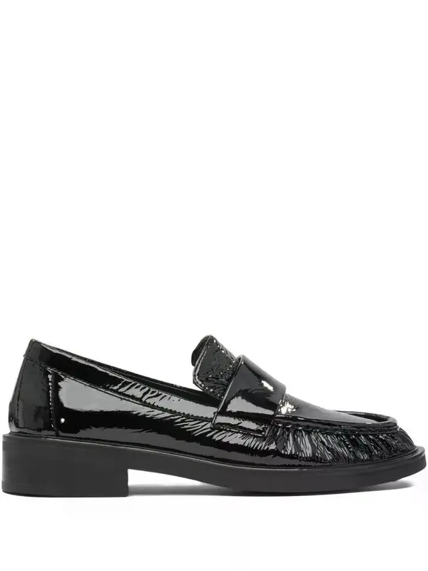 STRATEGIA SHOES Leather Ruffle-detail Loafers
