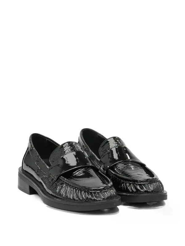 STRATEGIA SHOES Leather Ruffle-detail Loafers