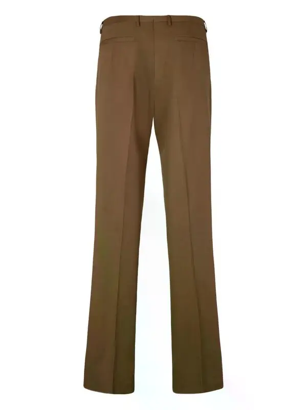 SLOWEAR Pleated Cotton-blend Trousers - Brown