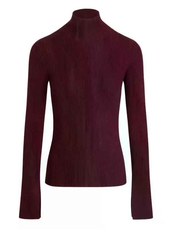 PATOU Ribbed High-neck Jumper - Red