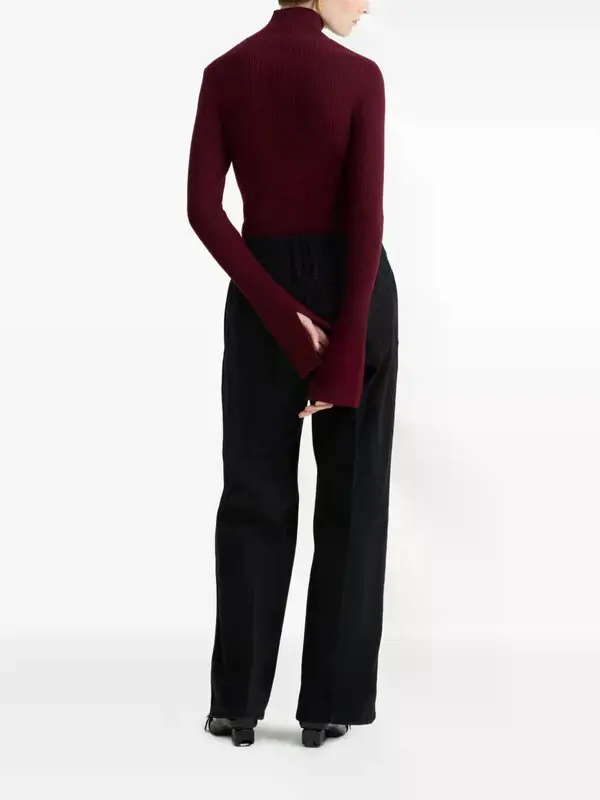 PATOU Ribbed High-neck Jumper - Red