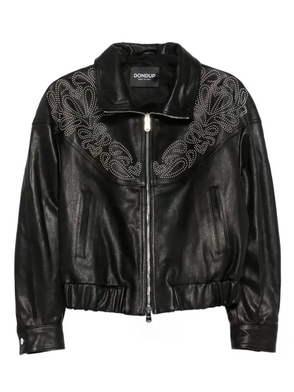 DONDUP Embellished Leather Jacket