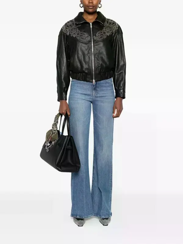 DONDUP Embellished Leather Jacket