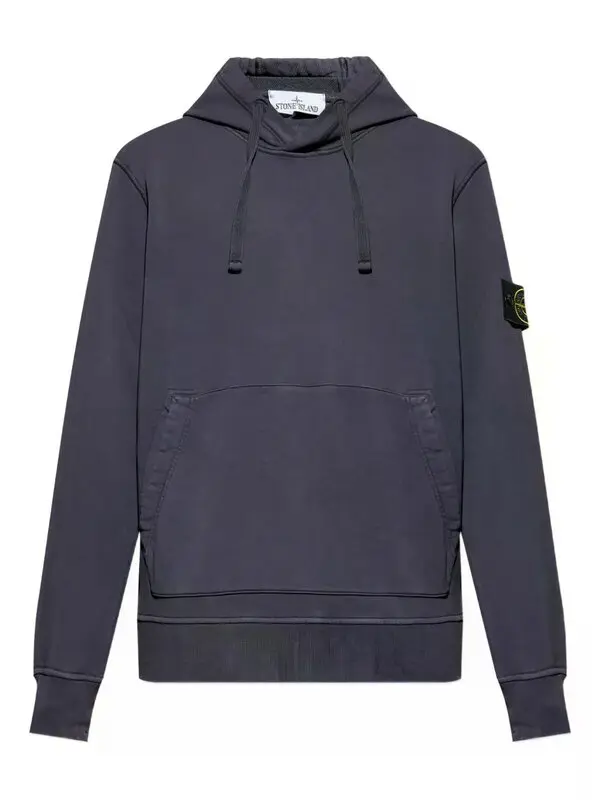 Stone Island Logo-patch Hoodie - Blue