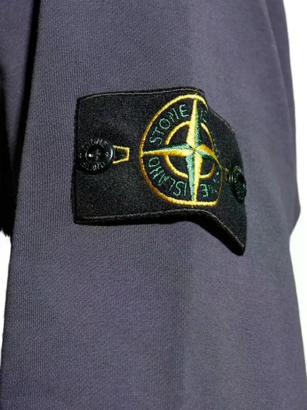 Stone Island Logo-patch Hoodie - Blue