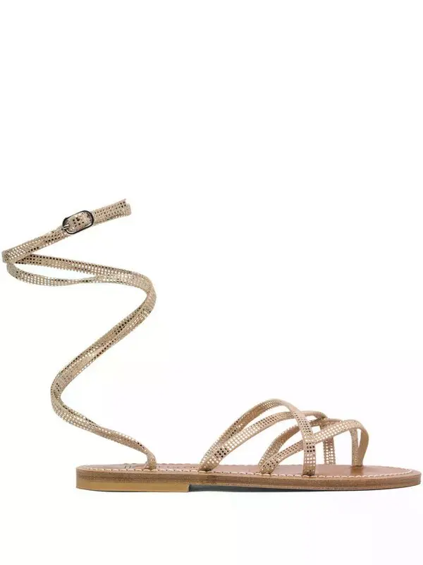 K.JACQUES Strappy Leather Sandals - Neutrals