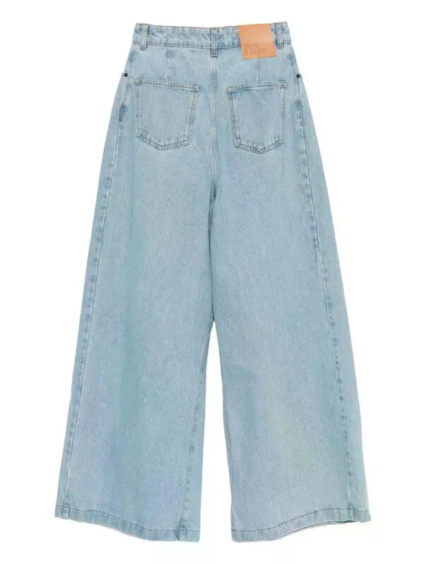 Giuseppe Di Morabito Pleated Wide-leg Jeans