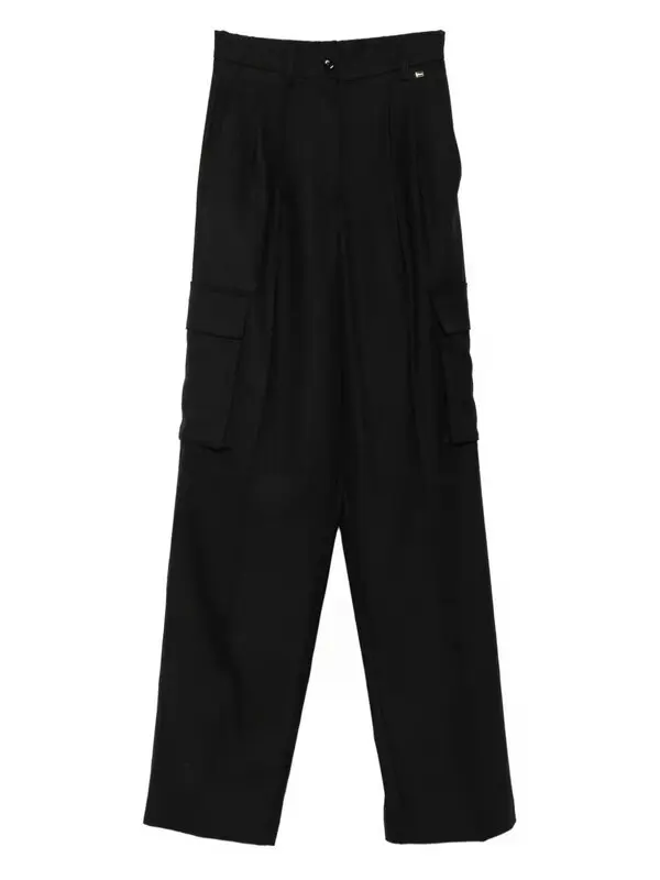 Herno Pleated Cargo Trousers - Black