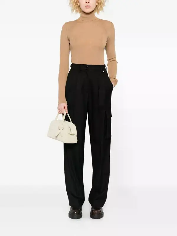 Herno Pleated Cargo Trousers - Black