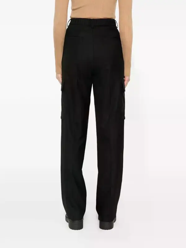 Herno Pleated Cargo Trousers - Black