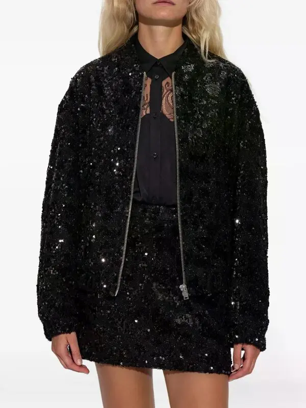 IRO PARIS Sequin Bomber Jacket