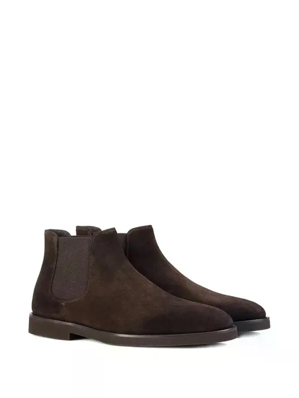 DOUCAL'S Suede Elastic-sided Ankle Boots - Brown