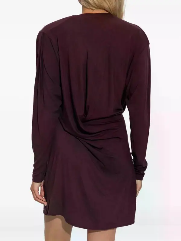 IRO PARIS Twisted V-neck Mini Dress - Red