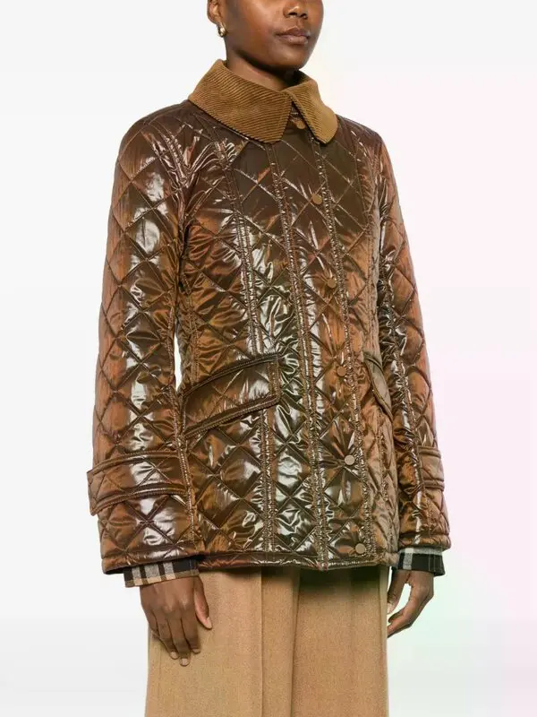 Peuterey Quilted Jacket With Corduroy Collar