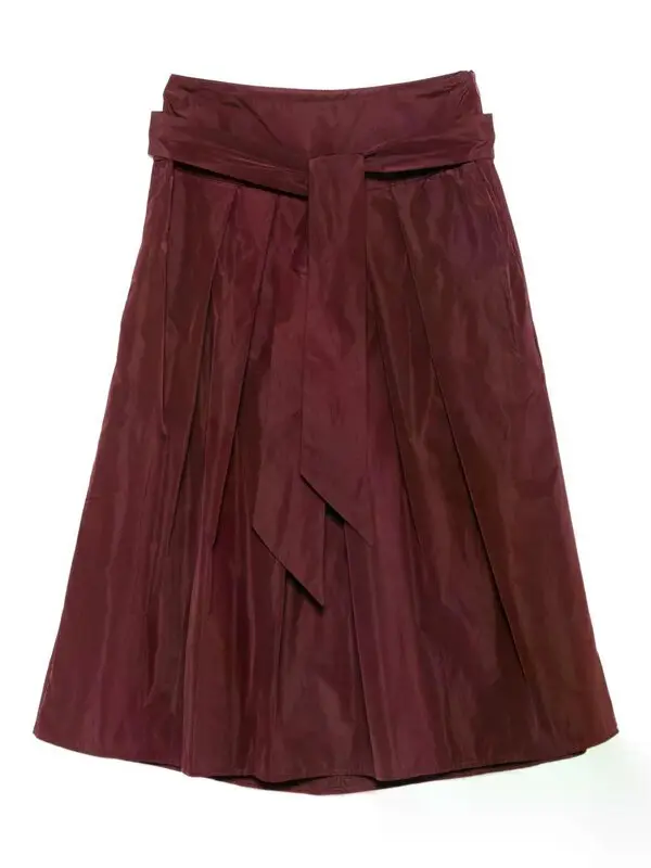 NIU Camelia Pleated Midi Skirt With Belt