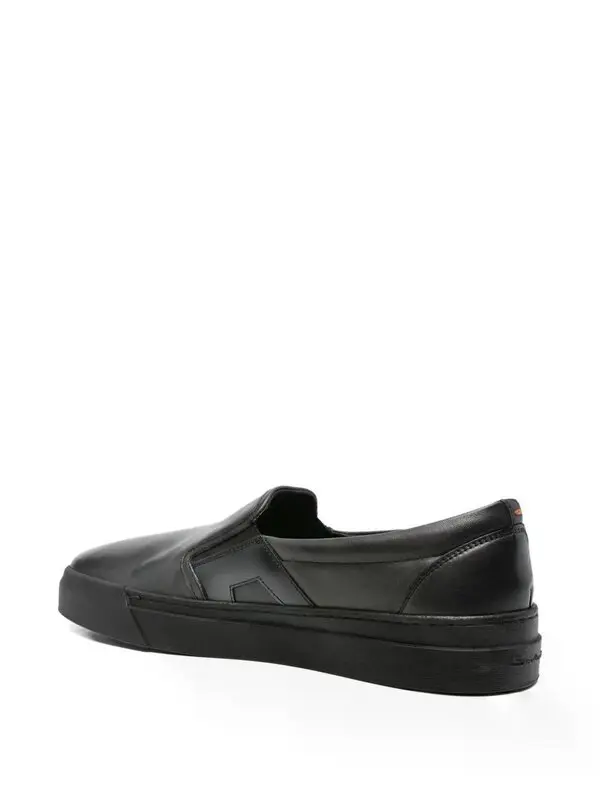 Santoni Leather Loafers - Black