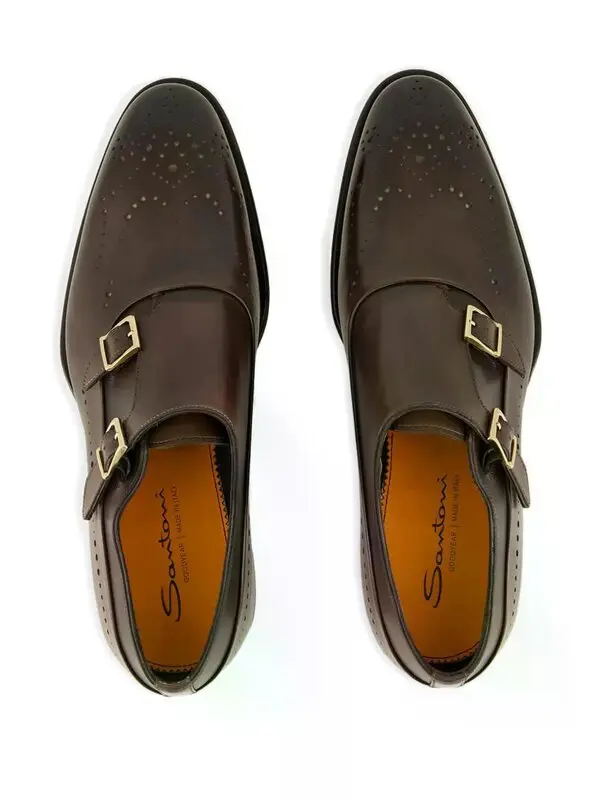 Santoni Double-buckle Monk Shoes
