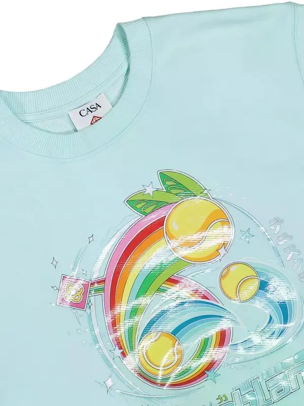 Casablanca Tennis Ball Graphic Sweatshirt - Blue