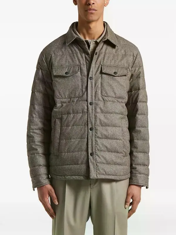 Peserico Houndstooth Quilted Jacket