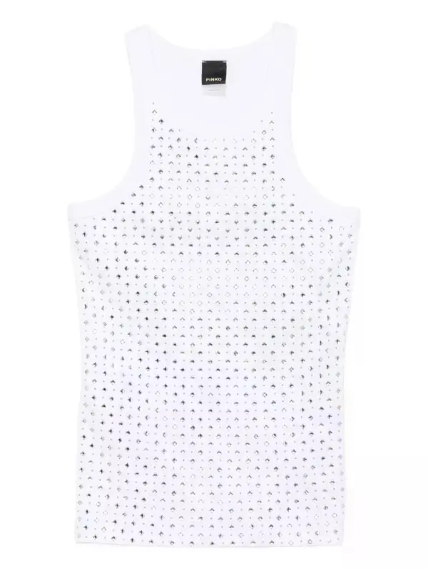 Pinko Embellished Sleeveless Top - White