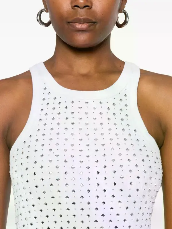 Pinko Embellished Sleeveless Top - White