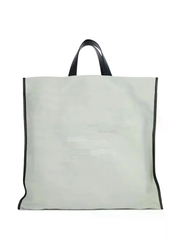 JIL SANDER Large Leather-trimmed Tote Bag