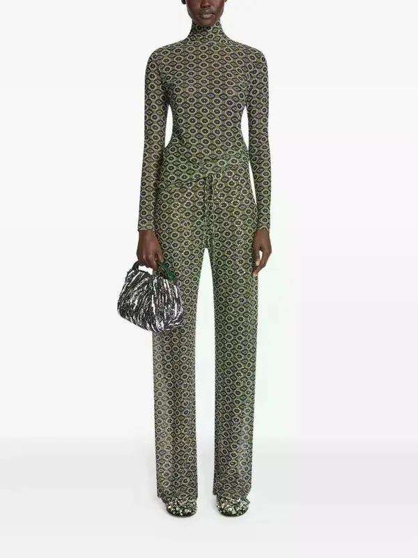 Dries Van Noten Geometric-pattern Trousers