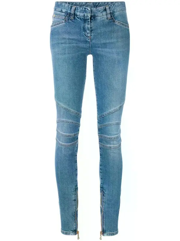 Balmain Biker Skinny Jeans